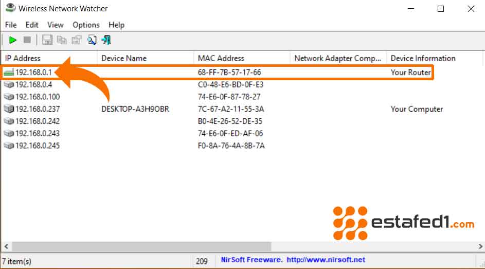 معرفة ip الراوتر أو الموديم والدخول إليه – estafed1