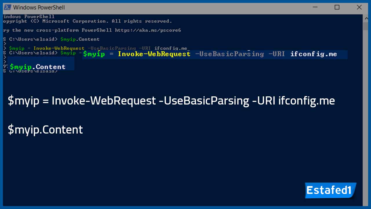 معرفة ip الجهاز عن طريق cmd و Powershell – estafed1