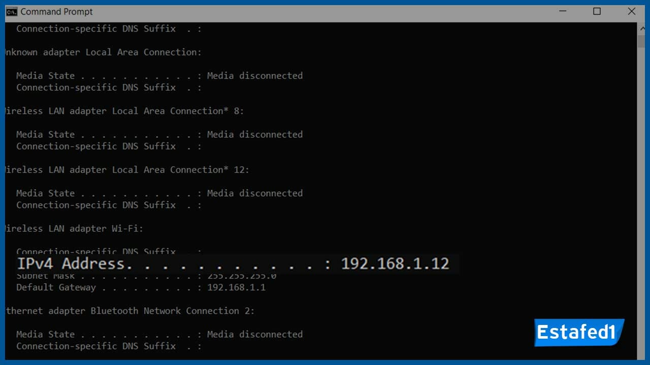 معرفة ip الجهاز عن طريق cmd و Powershell – estafed1