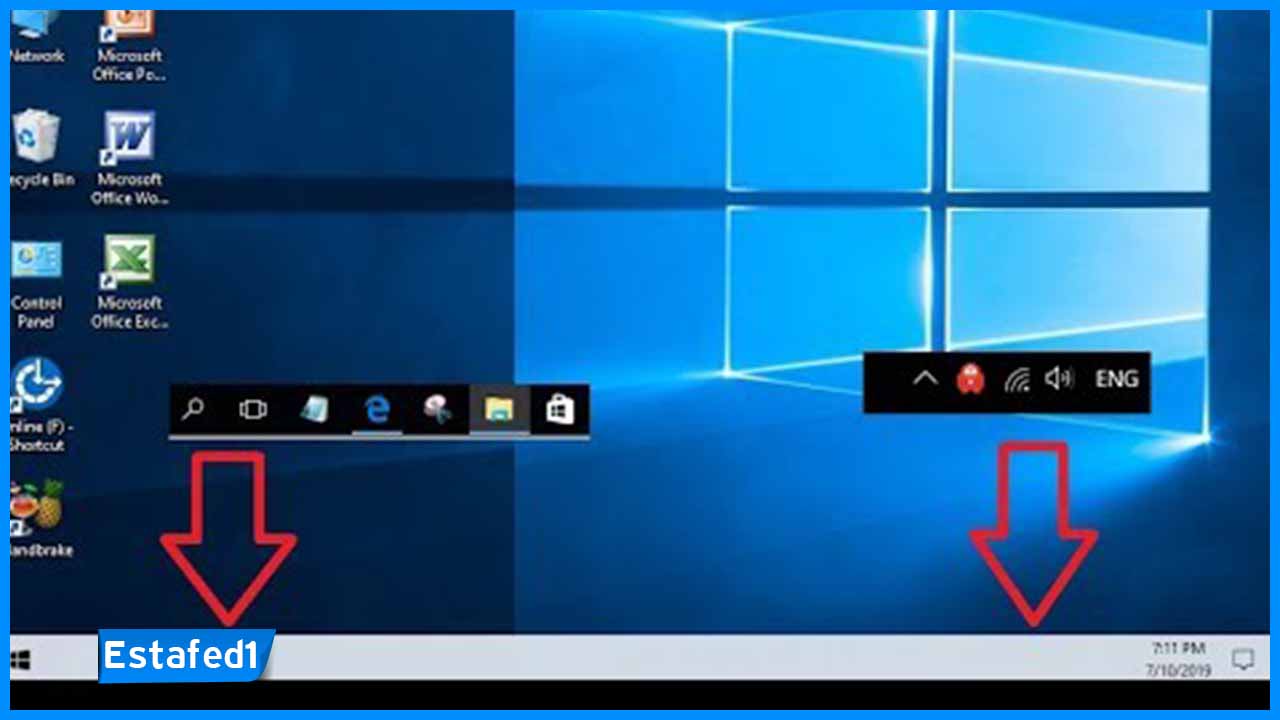 حل مشكلة اختفاء ايقونات شريط المهام ويندوز 10 – estafed1